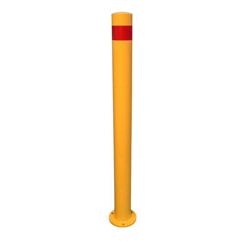 Syneco 900mm Yellow Steel Safety Bollard - Bunnings Australia