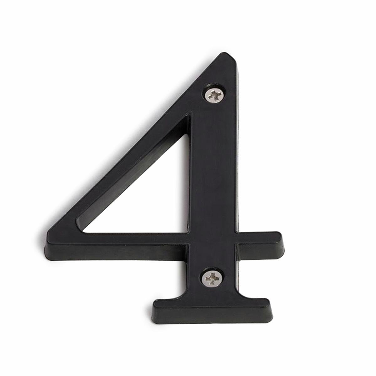 Sandleford 85mm Black Plastic House Number 4 - Bunnings Australia