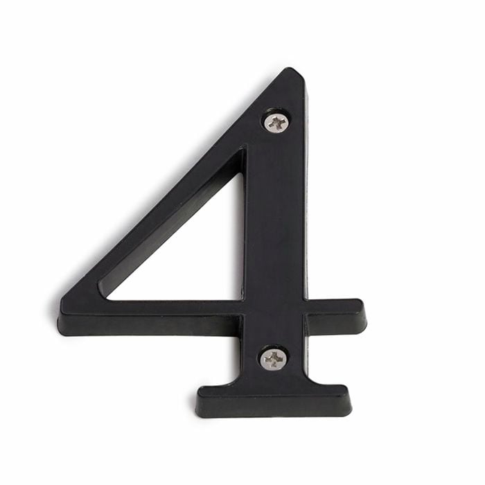Sandleford 85mm Black Plastic House Number 4 - Bunnings Australia