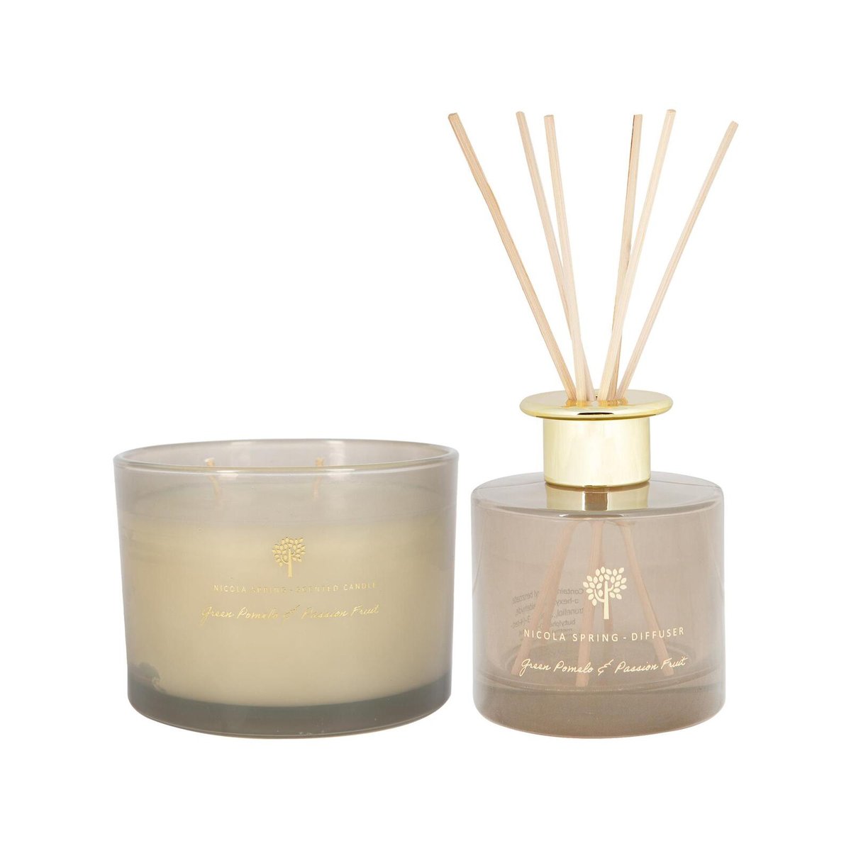 Scented Candle & Reed Diffuser Set - 350g - Green Pomelo & Passion ...