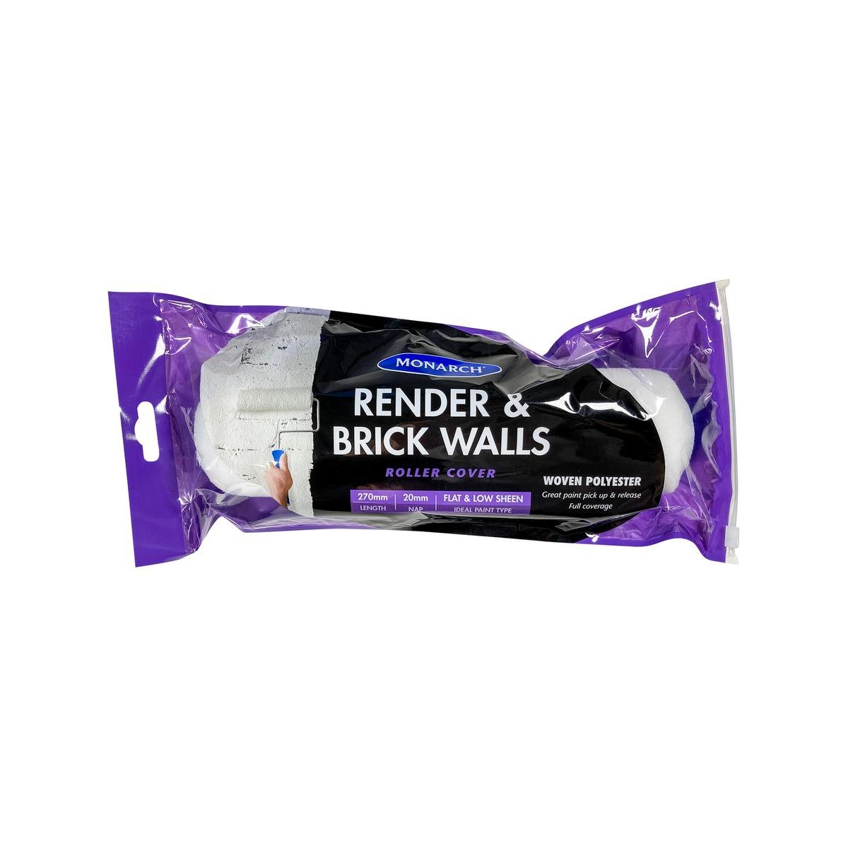Monarch 270mm Render and Brick Walls Woven Polyester Roller Cover ...