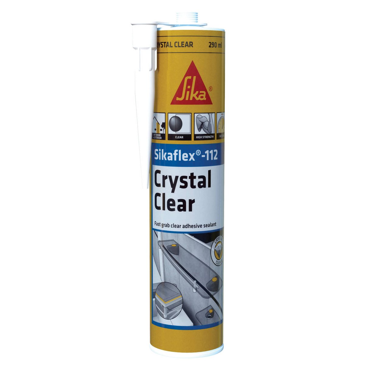 Sika 290ml Crystal Clear Sikaflex-112 Adhesive Sealant - Bunnings Australia