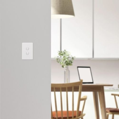 DETA X6 White Matte Double Vertical Switch - Bunnings Australia