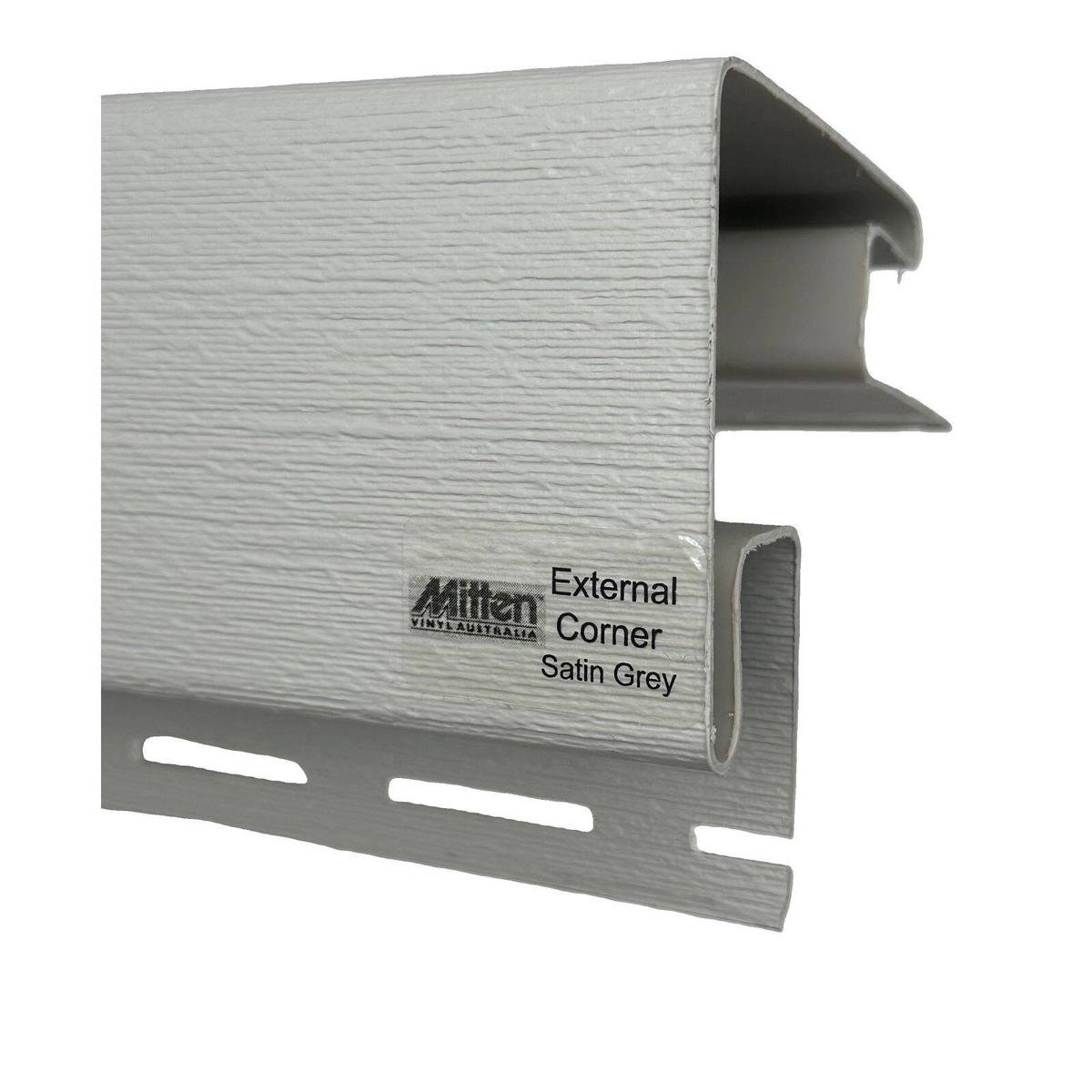 Mitten Vinyl Australia 3.66m Satin Grey External Corner - Bunnings ...