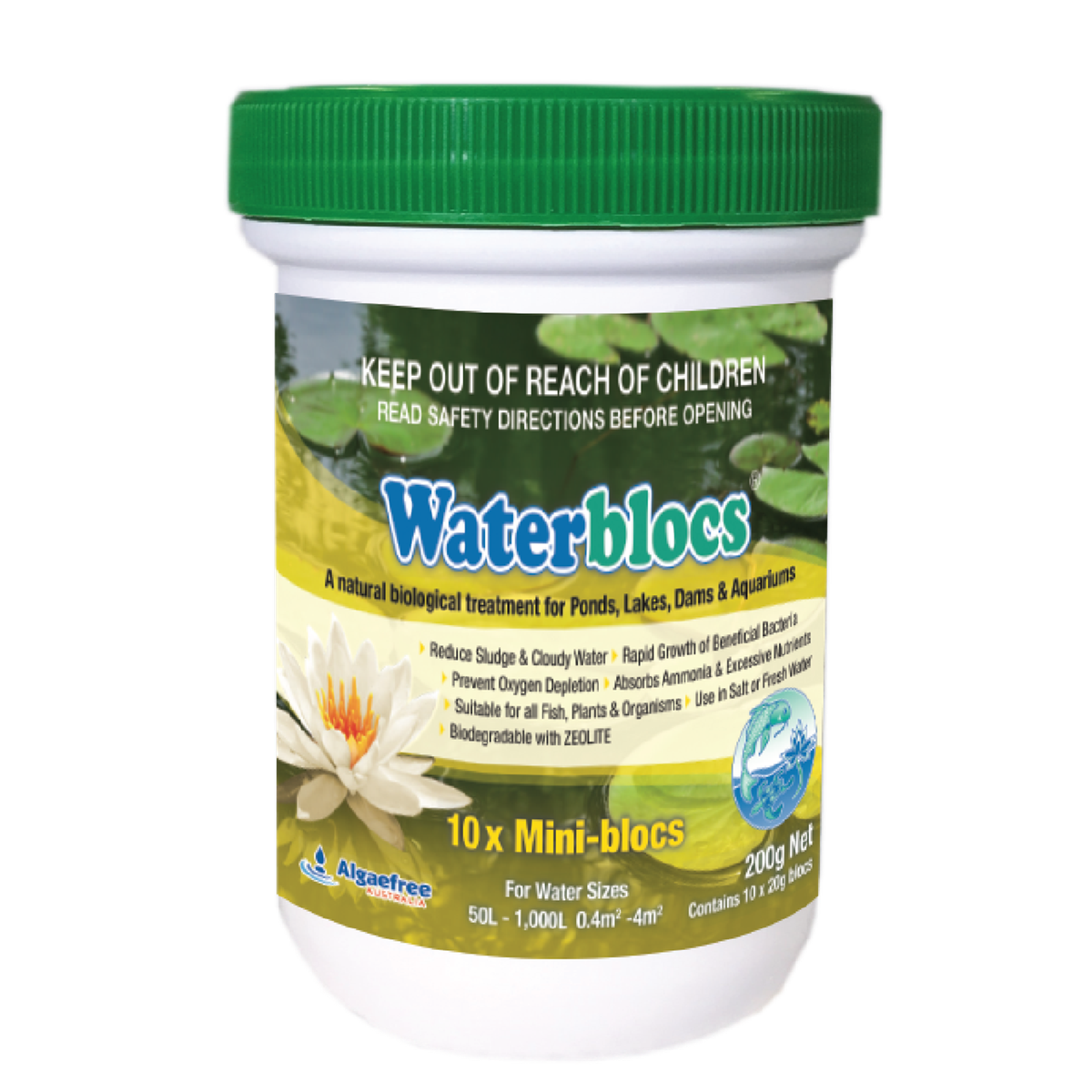 Algaefree 200g Waterbloc Bio Natural Water Treatment - Bunnings Australia