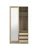 Practa 1000mm Oak 2 Door Mirror Sliding Robe - Bunnings Australia
