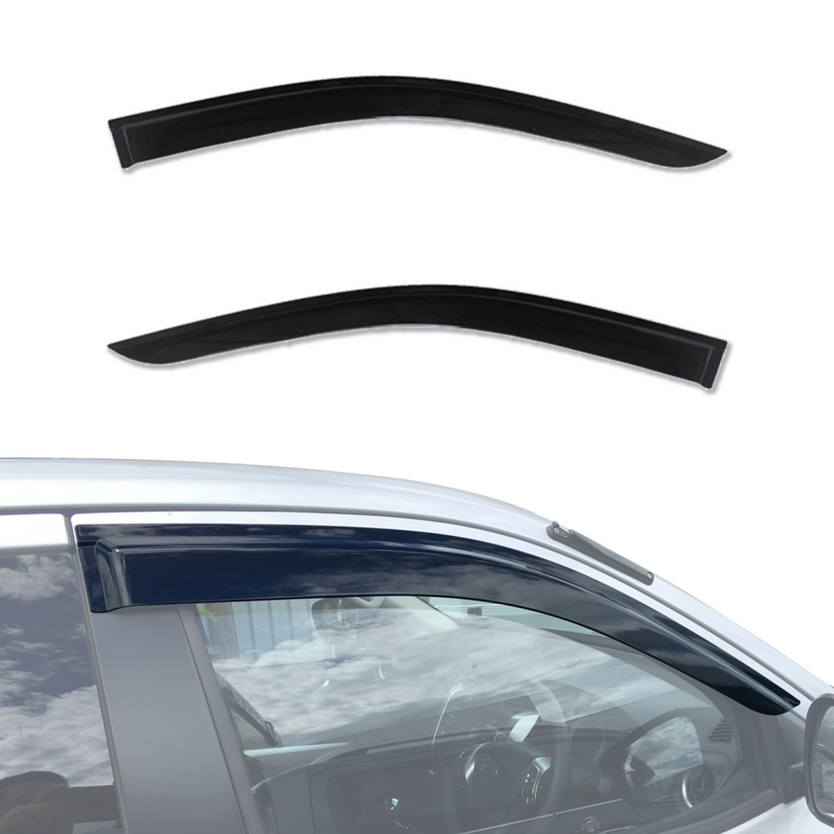 AUSGO Injection Weather Shields for Nissan Navara NP300 D23 Extra Cab ...