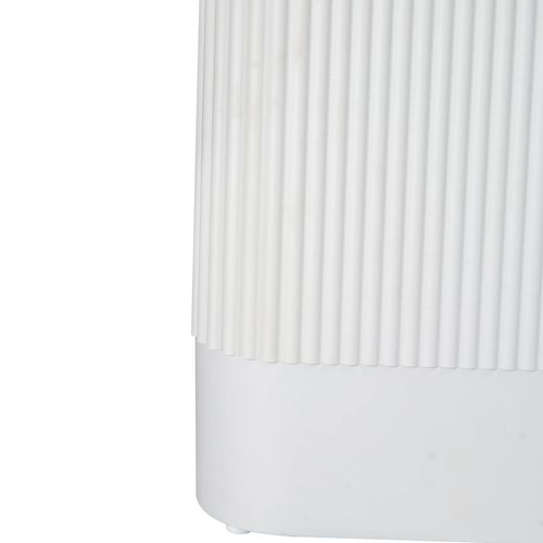 Clara Ribbed Side Table Natural with White Base - Bunnings Australia