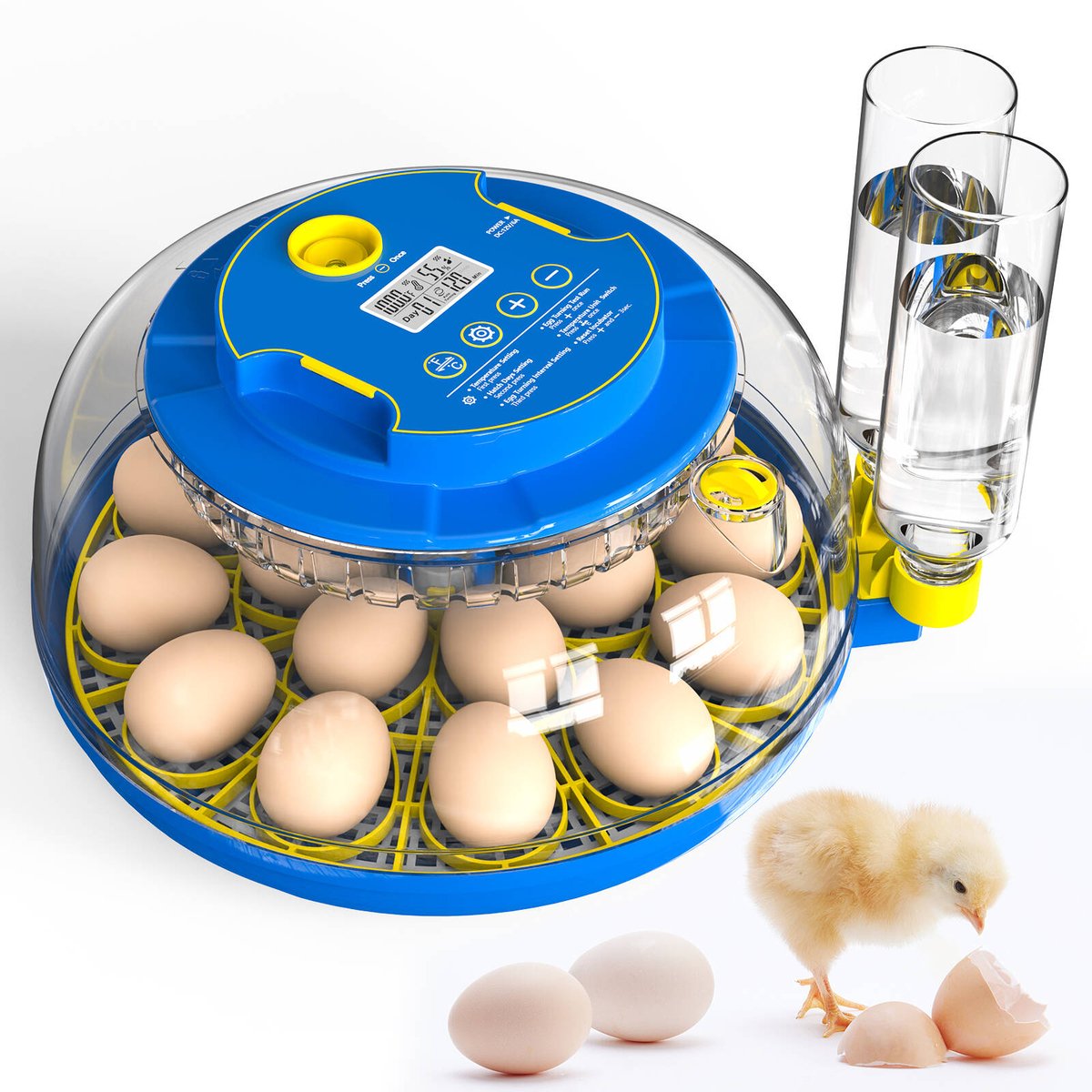 Advwin 18 Eggs Incubator Digital Hatching Eggs with Fully Automatic ...