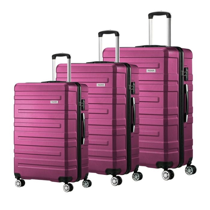 Mazam 3PCS Luggage Suitcase Set TSA Lock Magenta - Bunnings Australia