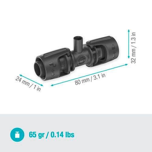 GARDENA 13mm Micro Irrigation T-Joint For Spray Nozzles - 5 Pack ...
