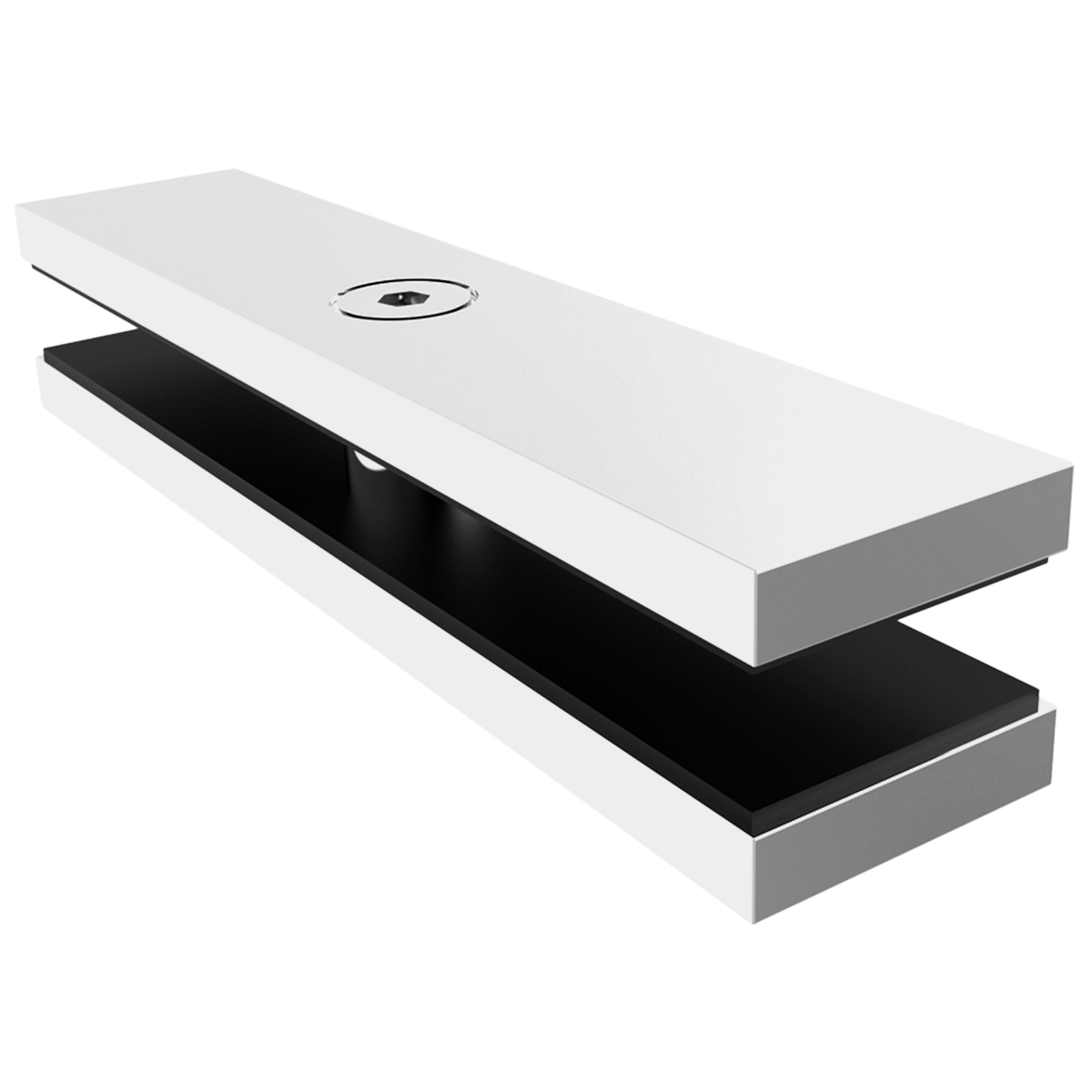ProtectorAl 23 x 26 x 120mm Matt White Glass to Glass Friction Fit ...