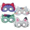 4pc Gabbys Dollhouse Size 3y+ Felt Mask Kids Costume Face Accessory ...