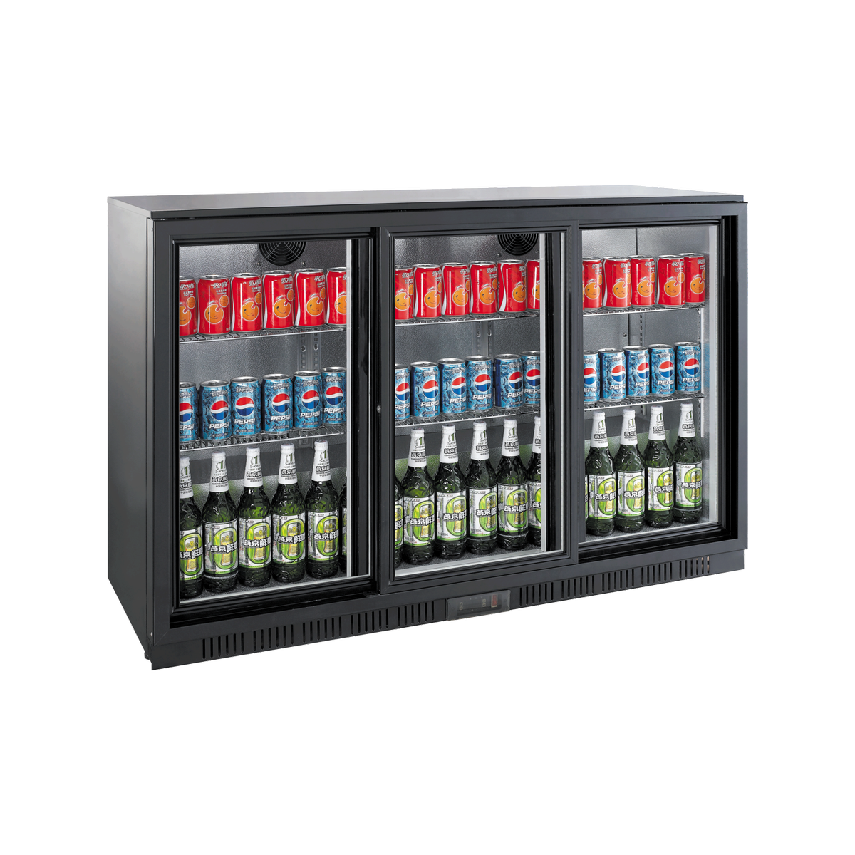 Exquisite Three Sliding Doors Backbar Display Refrigerators 900mm ...