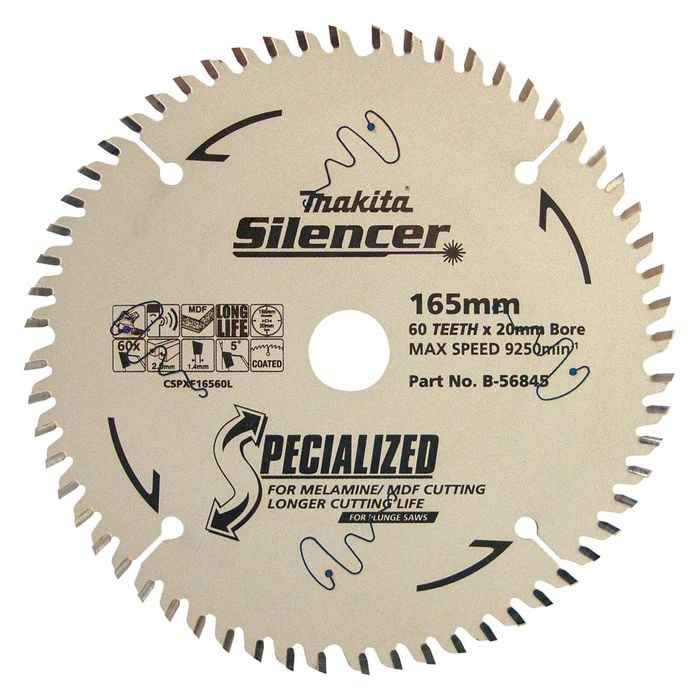 Makita 165mm 60T Plunge Circ Saw Blade B-56845 - Bunnings Australia