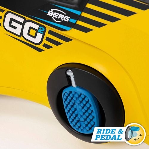 Berg GO2 SparX Kids/Children's Push Go Kart Ride On Yellow 10-30m ...