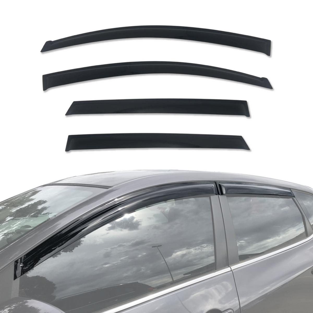 AUSGO Weather Shields for Nissan Pulsar C12 Series Hatch 2013-2016 ...