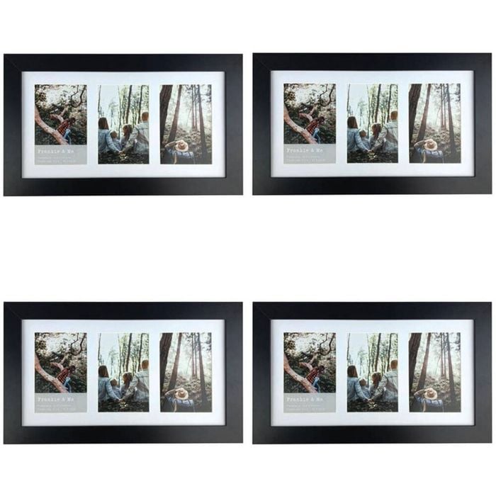 4PK Frankie & Me Wooden Collage 4x6'' Triple Picture Frame Home Decor ...