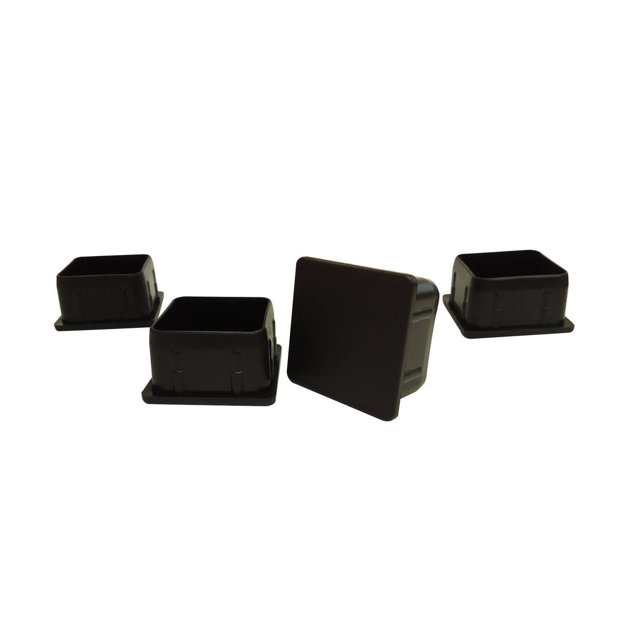 Surface Gard Black Square Plastic Chair Tip - 4 Pack - Bunnings Australia