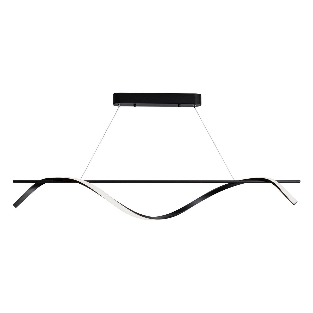 Vencha Swirl 28w LED Linear Pendant Light - 1.2m Black (5000K ...
