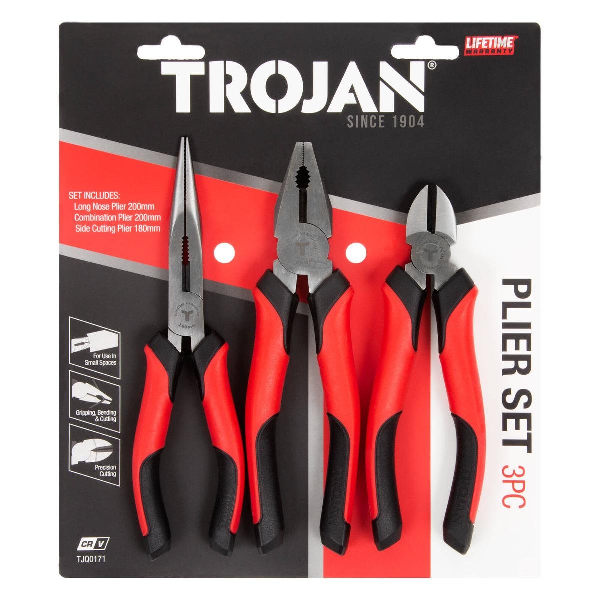 Trojan 3 Piece Plier Set - Bunnings Australia