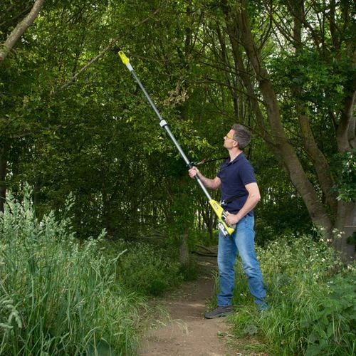 Ryobi One+ 18V Cordless 32mm Bypass Telescopic Pole Lopper Attachment ...