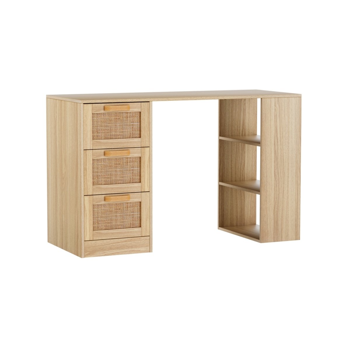 Artiss Computer Desk Drawer Shelf Cabinet Oak 120CM - Bunnings Australia