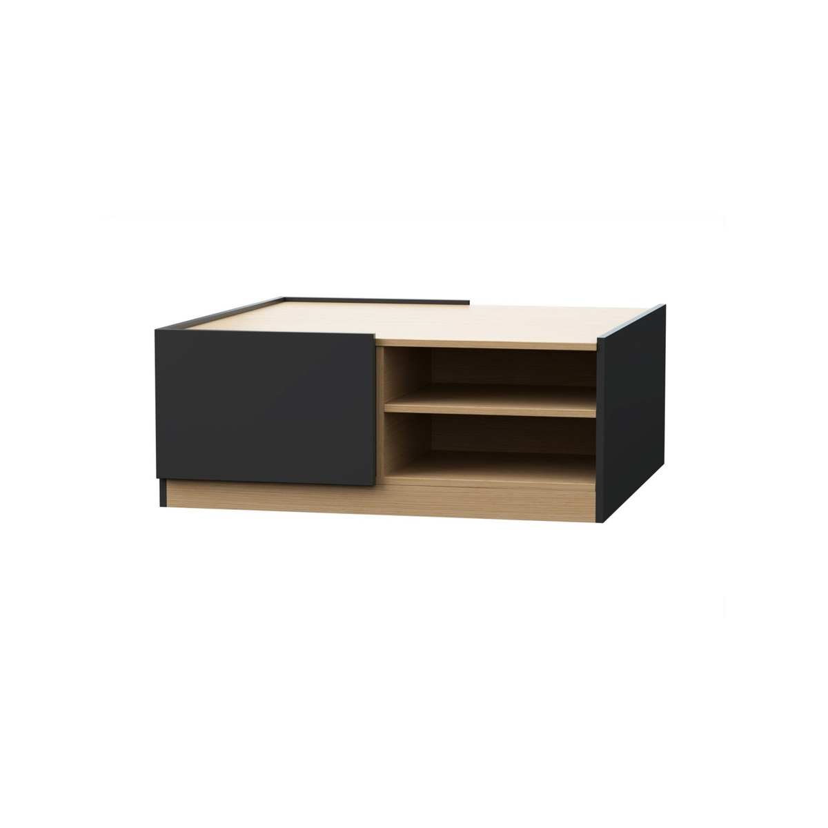 Ellis Coffee Table 2 Doors Woodgrain And Black - Bunnings Australia