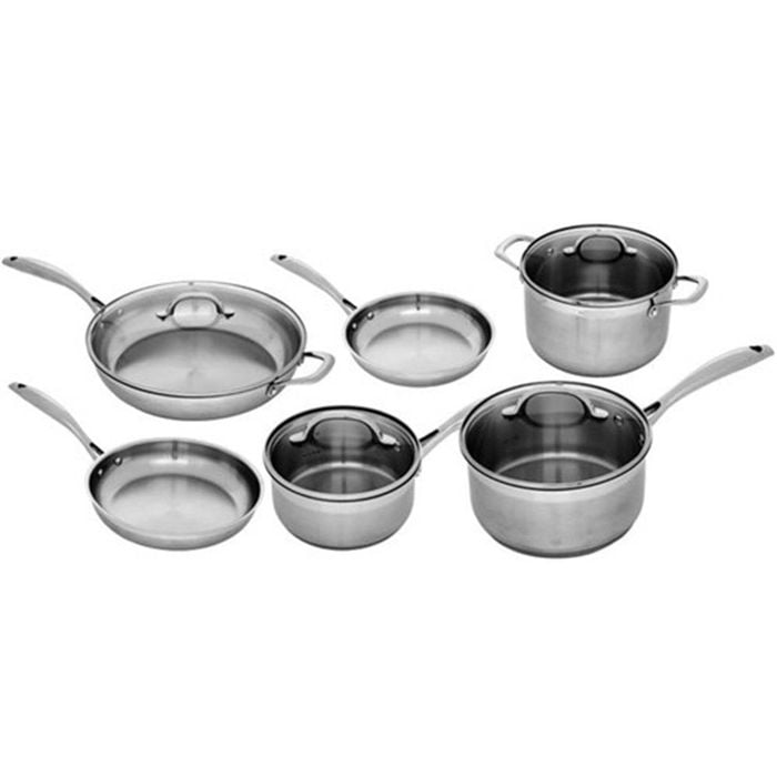 Swiss Diamond Premium Steel Stainless Steel Cookware 6 Piece Set ...