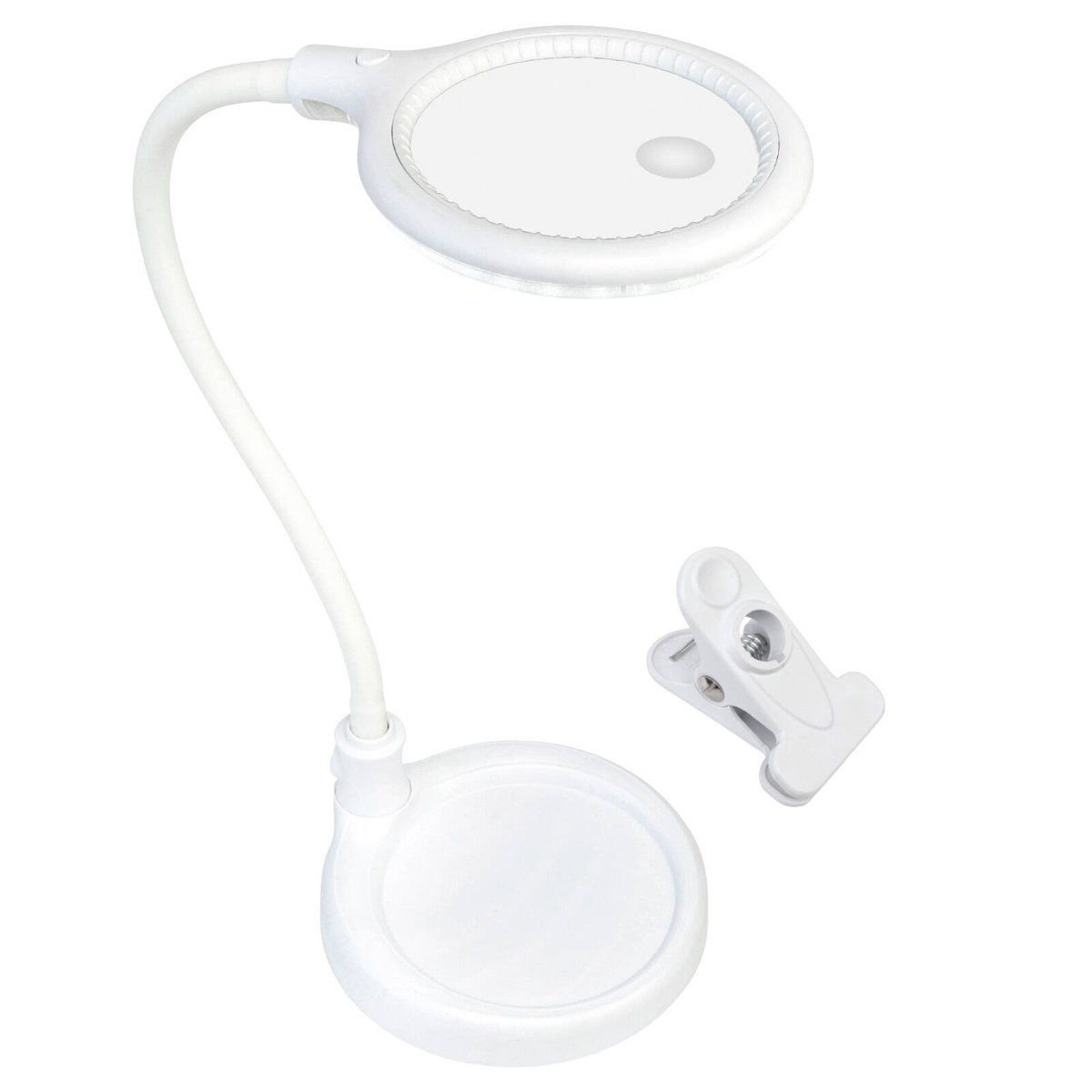Brilliant White Magoo Magnifier Clamp And Desk Lamp - Bunnings Australia