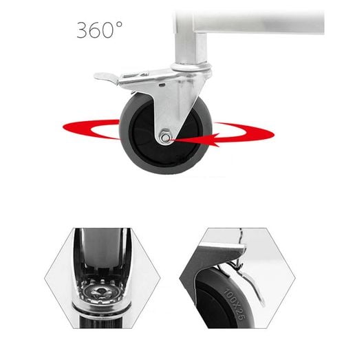 SOGA 3 Tier Food Trolley Food Waste Cart Five Buckets Kitchen Food ...