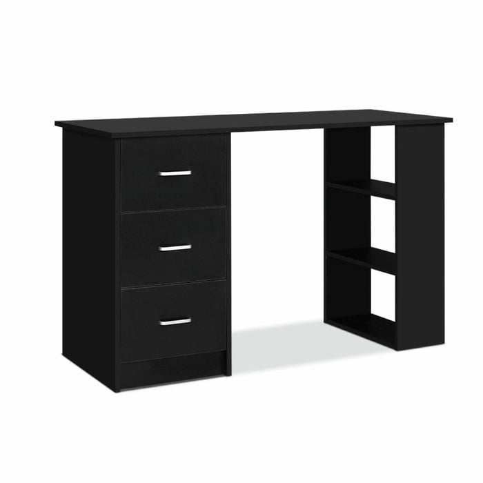 Artiss Office Computer Desk Student Study Table Workstation 3 Drawers 120cm Black Bunnings Australia