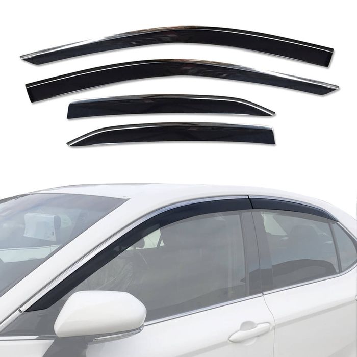 AUSGO Stainless Trim Weather Shields for Toyota Camry 2017-2024 ...