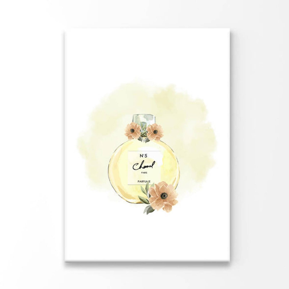 Yellow Perfume with Flowers Print 100% Australian Made 90 x 120cm ...