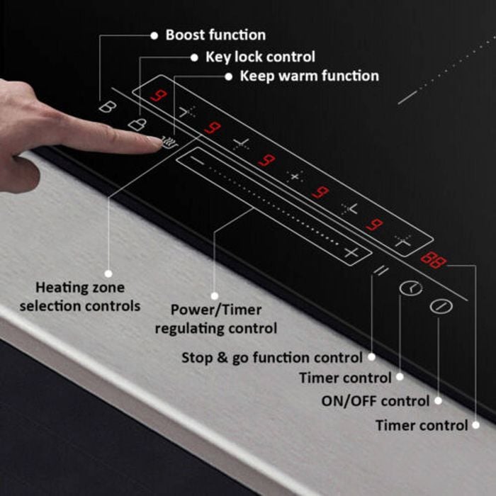 Gasland Chef 90cm Induction Cooktop with 5 Cooking Zones - Bunnings ...