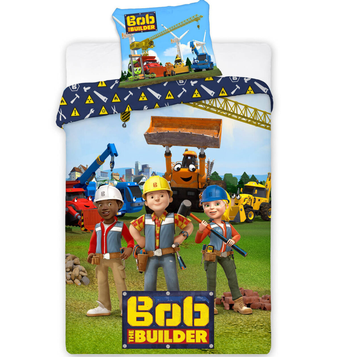 Bob the Builder Construction Site Quilt Cover Set - Single Bed Size ...