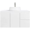 CIBO 900mm White Nordic Wall Hung Bathroom Vanity with White Matte Pod ...
