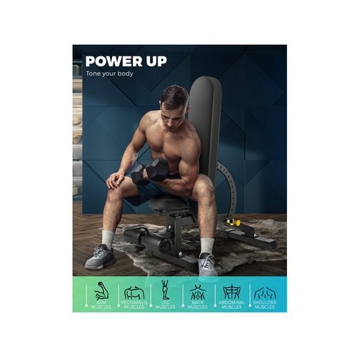 Finex FID Bench Flat Incline Decline Adjustable Weight Bench - Bunnings ...