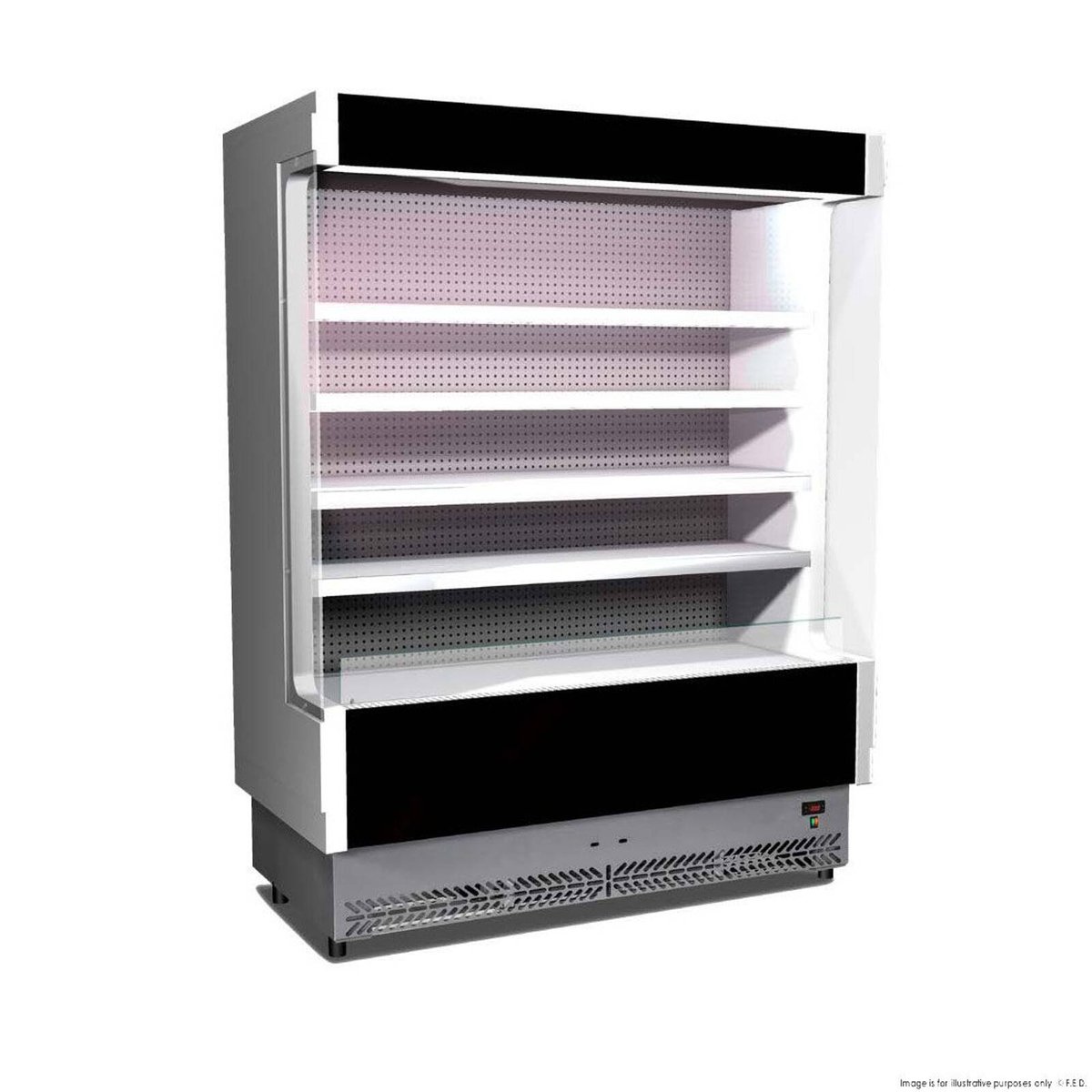 ItaliaCool Open Chiller With 4 Shelves - Commercial Open Display ...