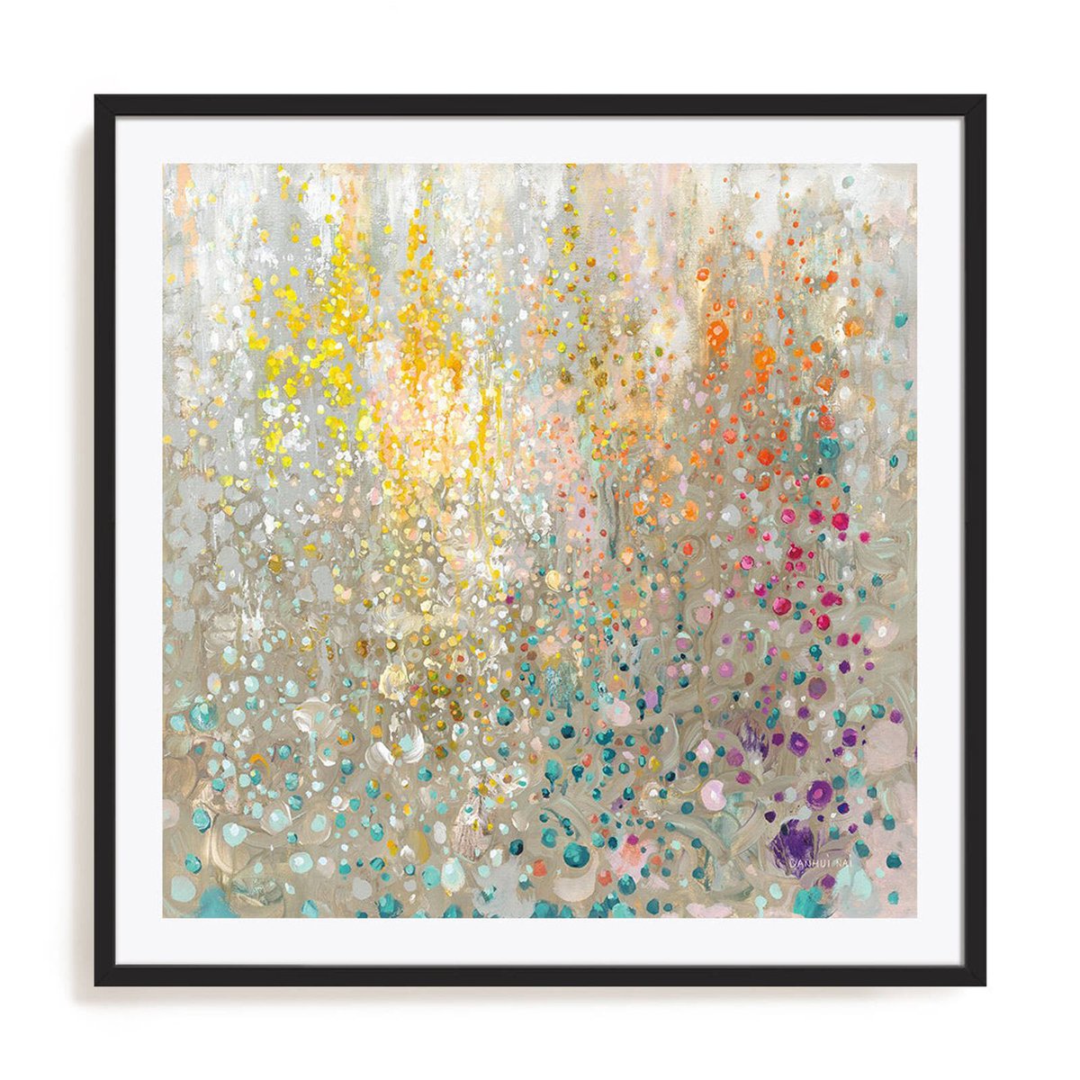 Artey | Bubbling Up Again - Framed Print - Black Frame - 100 x 100cm ...