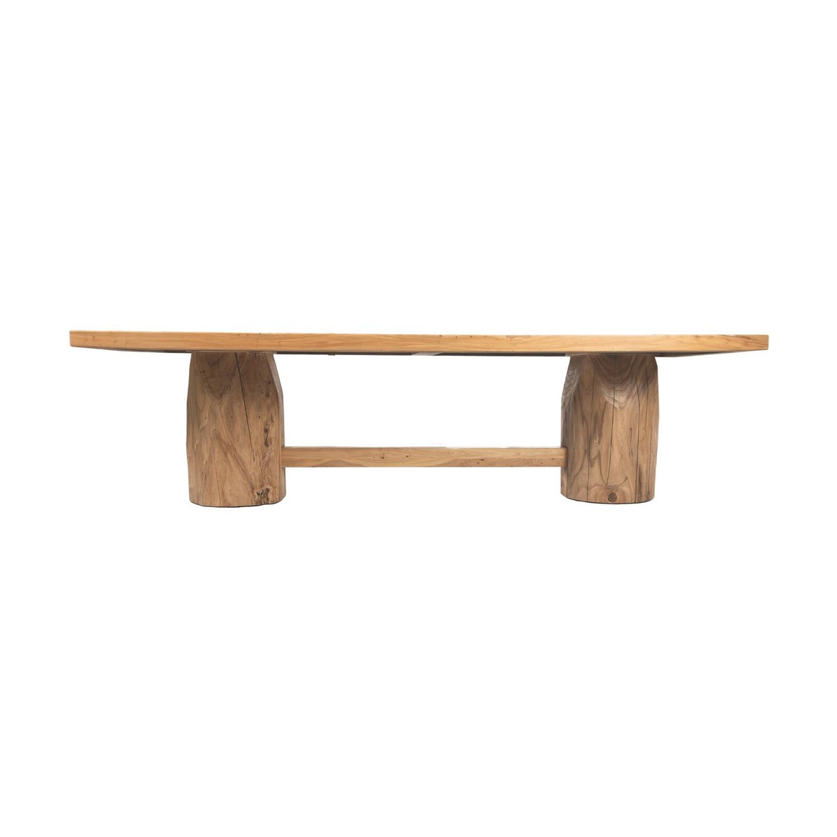 Winston 280cm Dining Table Reclaimed Elm Wood Natural - Bunnings Australia