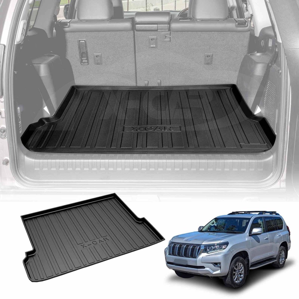 Cargo Rubber Waterproof Mat Boot Liner Cover for TOYOTA PRADO 150 ...