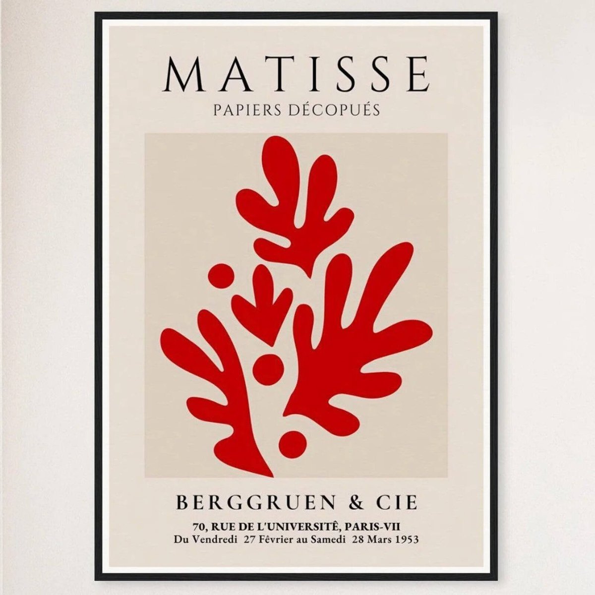 Galrie Henri Matisse Vintage Red Exhibition Print Collection at ...