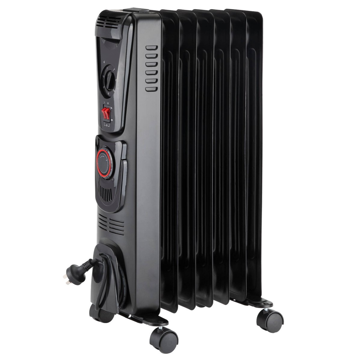 Arlec 1500W 7 Fin Oil Heater With 24 Hour Timer - Bunnings New Zealand