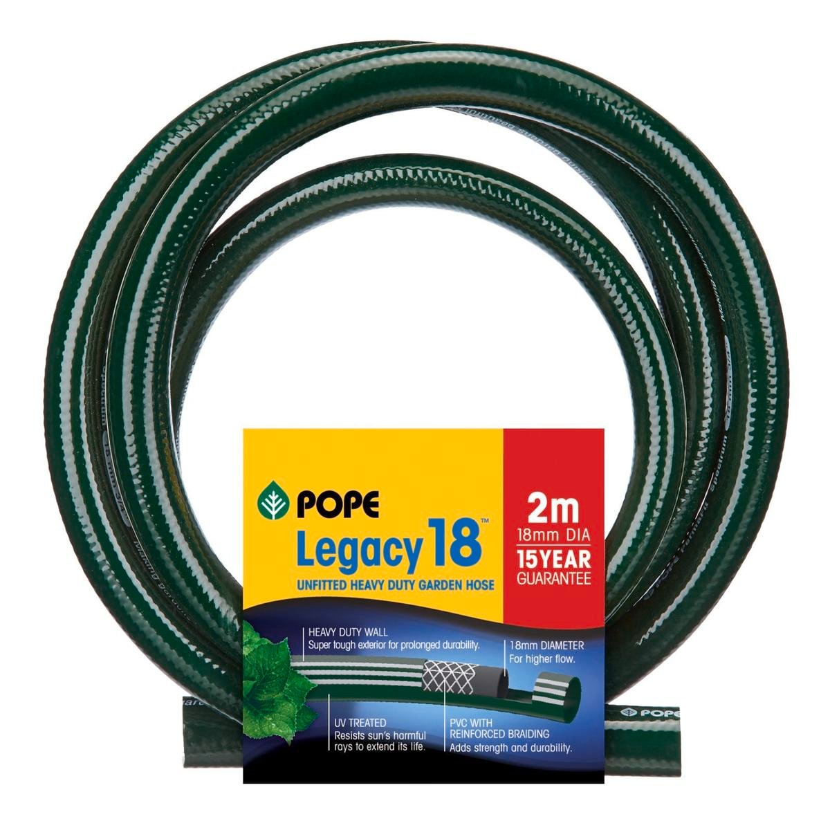 Pope 18mm x 2m Legacy18 Unfitted Garden Hose - Bunnings Australia