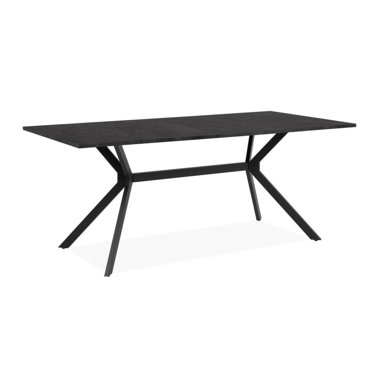 Onex Dining Table Modern 180W x 90D Slate and Black - Bunnings Australia