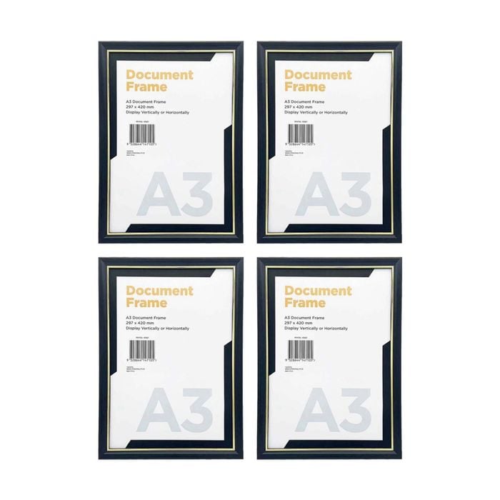 4PK Braz A3 Certificate Document Image Photo Frame 297x420mm Gold ...