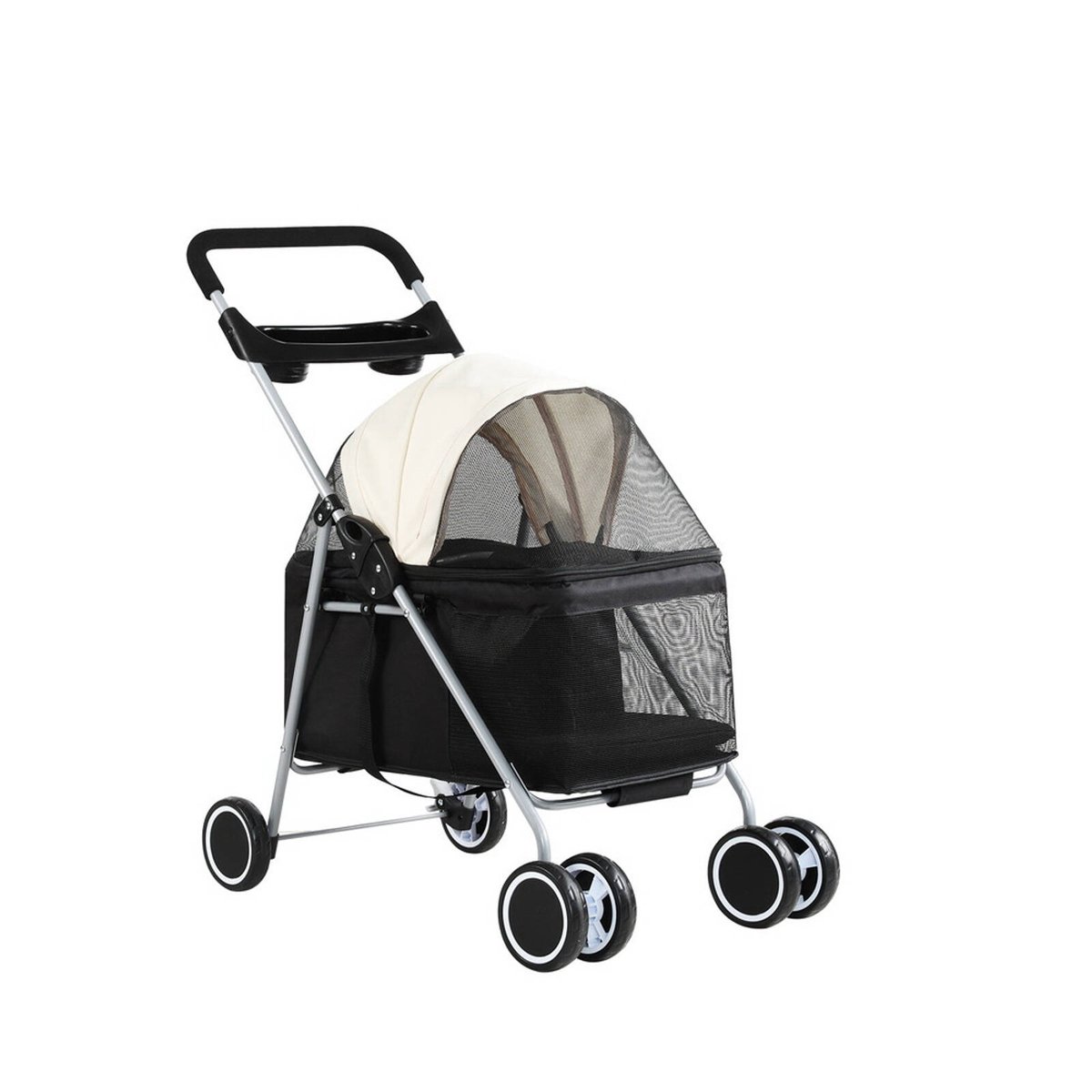 i.Pet Pet Stroller Pram Dog Cat Carrier Cage Large Travel Pushchair ...