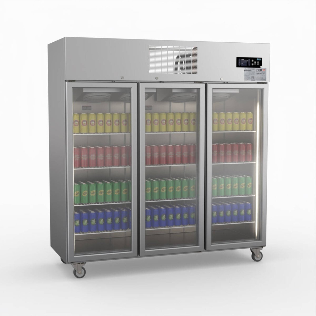 Thermaster Three Door Upright Display Fridge - Commercial Drink Fridges ...