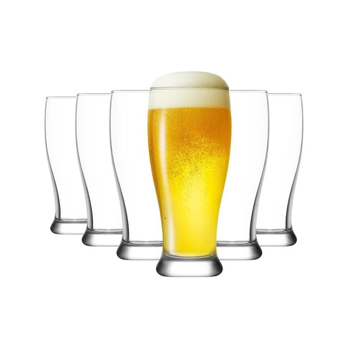 Lav Brotto 330ml Classic Beer Glasses - Set Of 6 Beer & Lager Tumblers ...